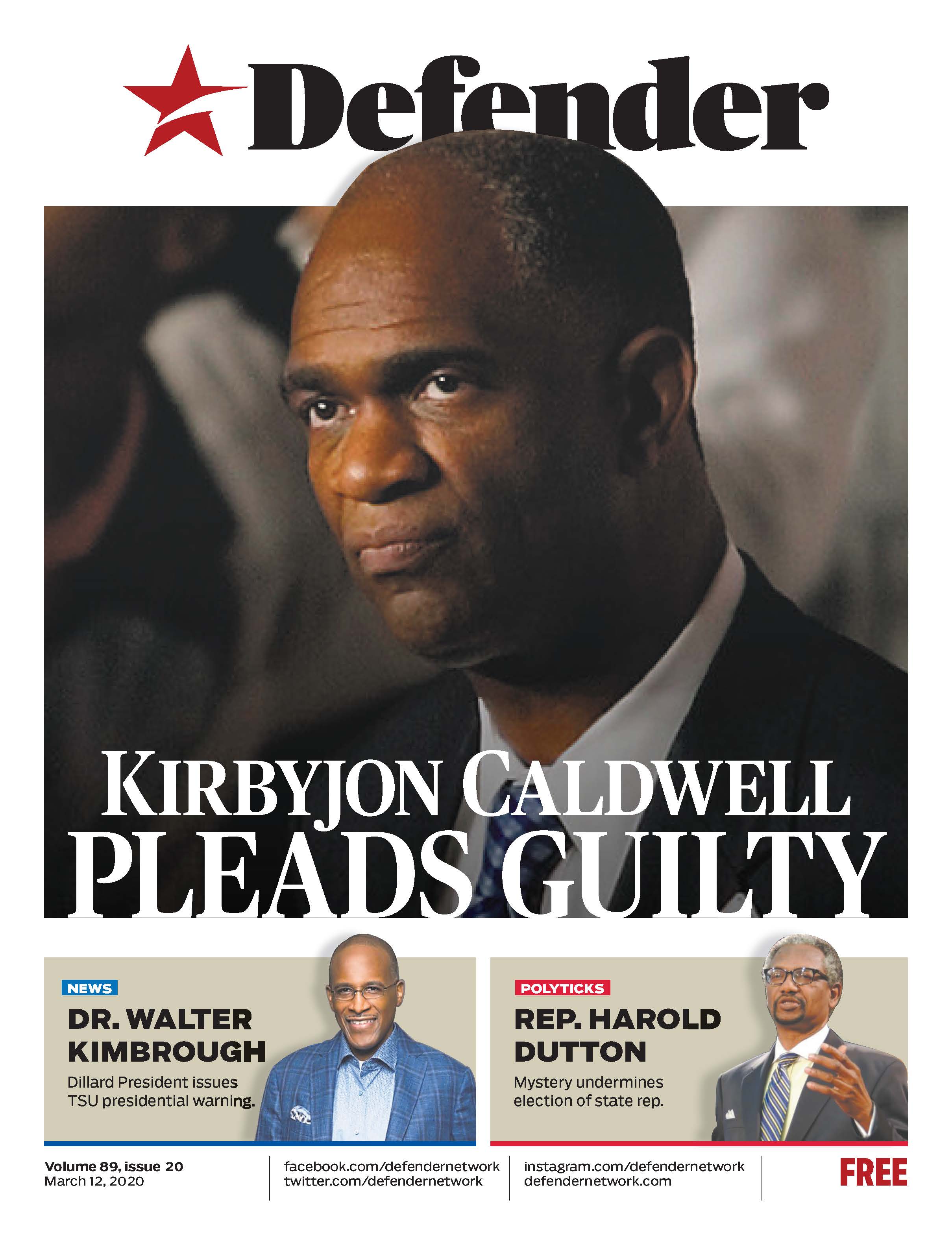 HOUSTON DEFENDER Best Front Covers of 2020 - DefenderNetwork.com