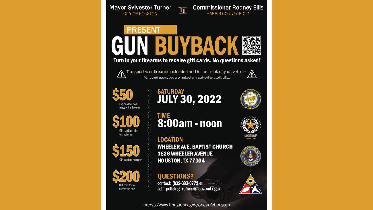Mayor Turner, Ellis announce Gun Buyback program - DefenderNetwork.com
