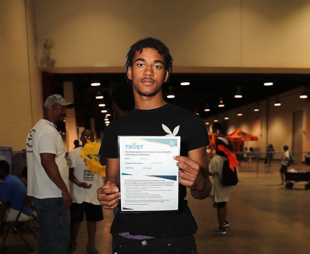Isaiah Riggs leaves Harris Co. Street Olympics, certified
