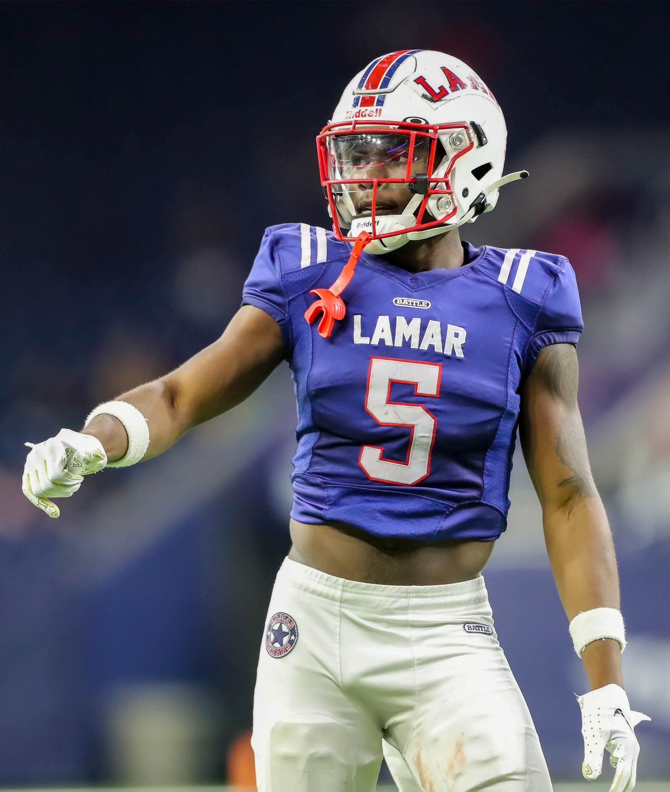 Tristen Brown is a smaller receiver but attacks the ball no other